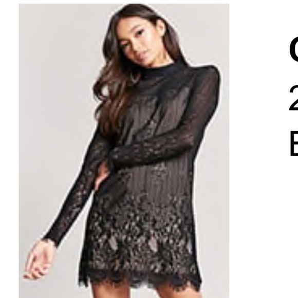 Forever 21 | Dresses | Crochet Black Dress | Poshmark